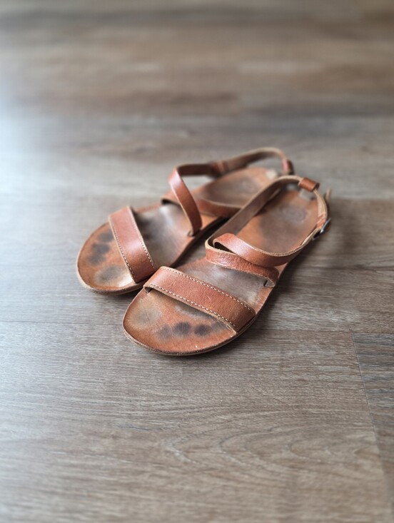 Shoes | Handmade Leather Sandals Whiskey Brown Made In Greece Wome Size ...